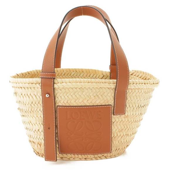 Loewe | Bags | Loewe Brown Straw Raffia Anagram Basket Bag | Poshmark